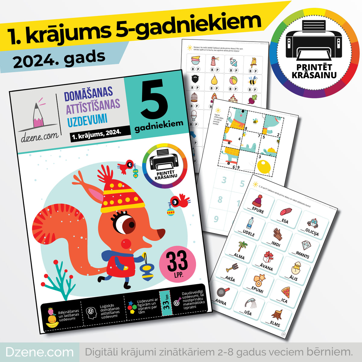 5-gadniekiem, Uzdevumu MIX-1, 33 lpp., 2024 – Dzene.com